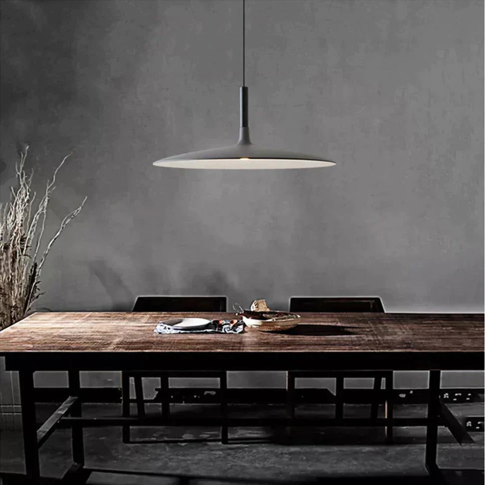 LED Saucer Pendant Lights Hanging Lamp Cement Hanglamp Nordic Retro ...