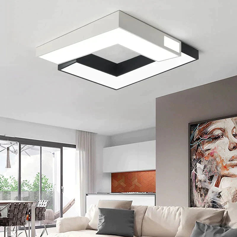 Modern Square LED Ceiling Lights For Living Room White Celling Lamps ...