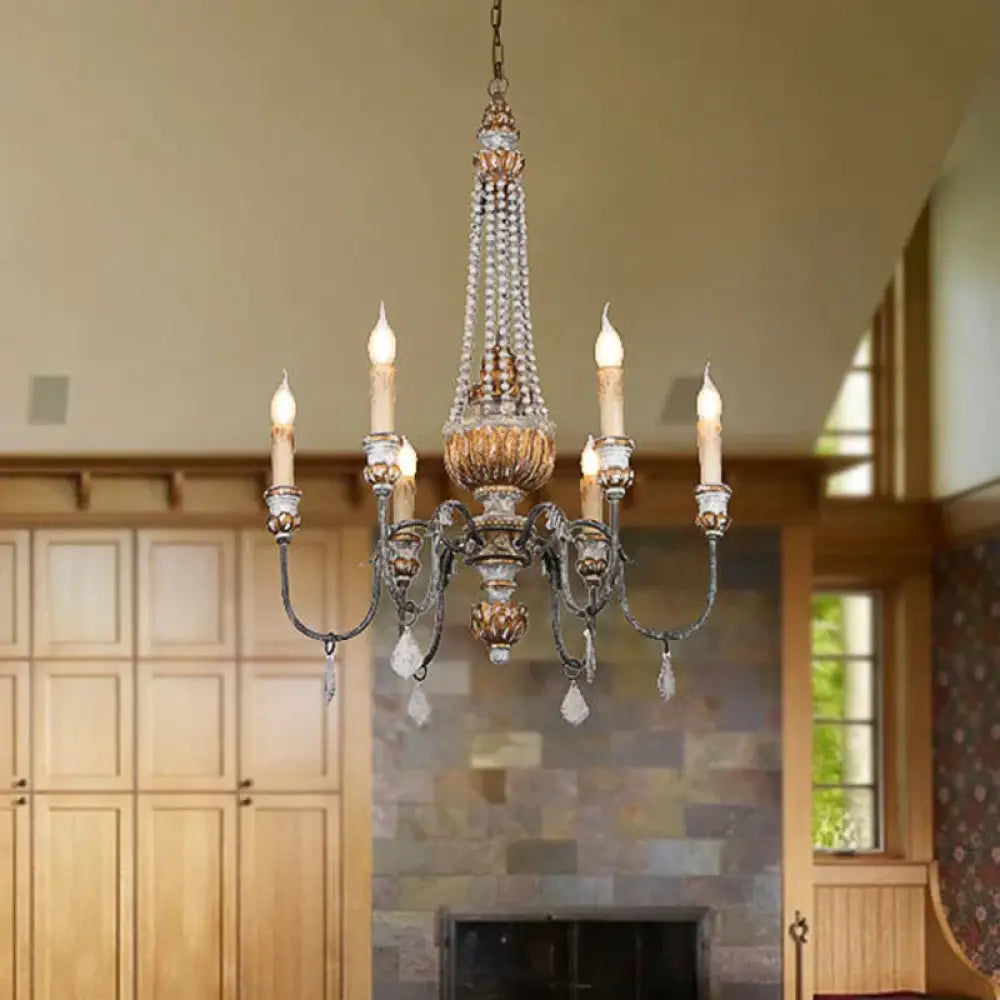 Rust Sputnik Chandelier Lamp Retro 6 Heads Metal Ceiling Pendant Light ...